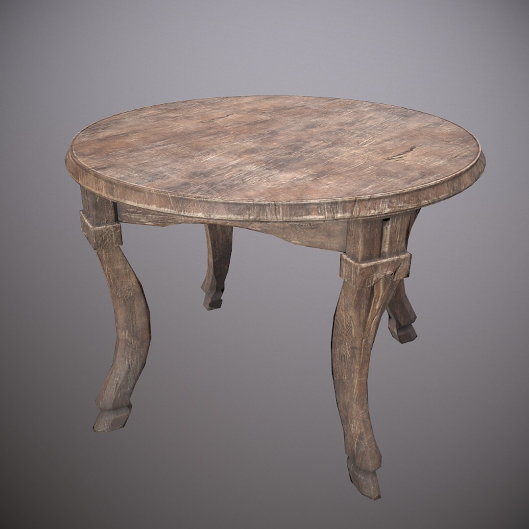 Western table pbr model - TurboSquid 1423442