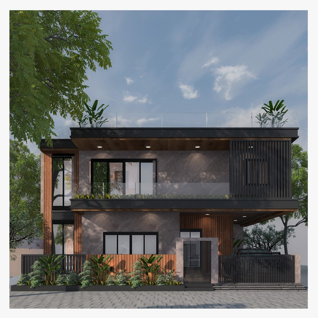 House Elevation Architecture 3D Model - TurboSquid 2146454