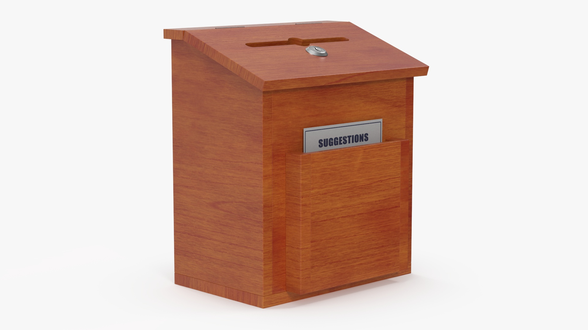Brown Wooden Suggestion Box With Card Model - TurboSquid 2209130