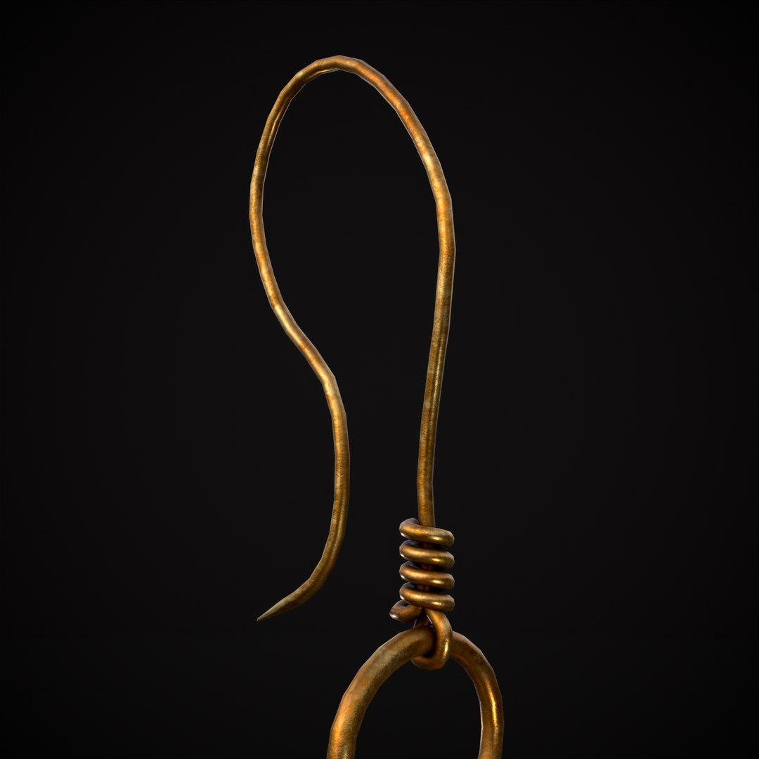 3D Pearl Loop Drop Earrings model - TurboSquid 2078230