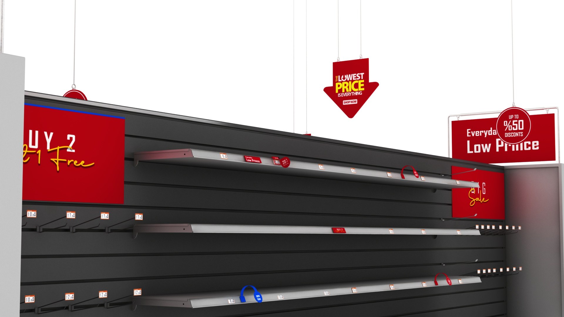 3D Supermarket Rack Model - TurboSquid 2322508