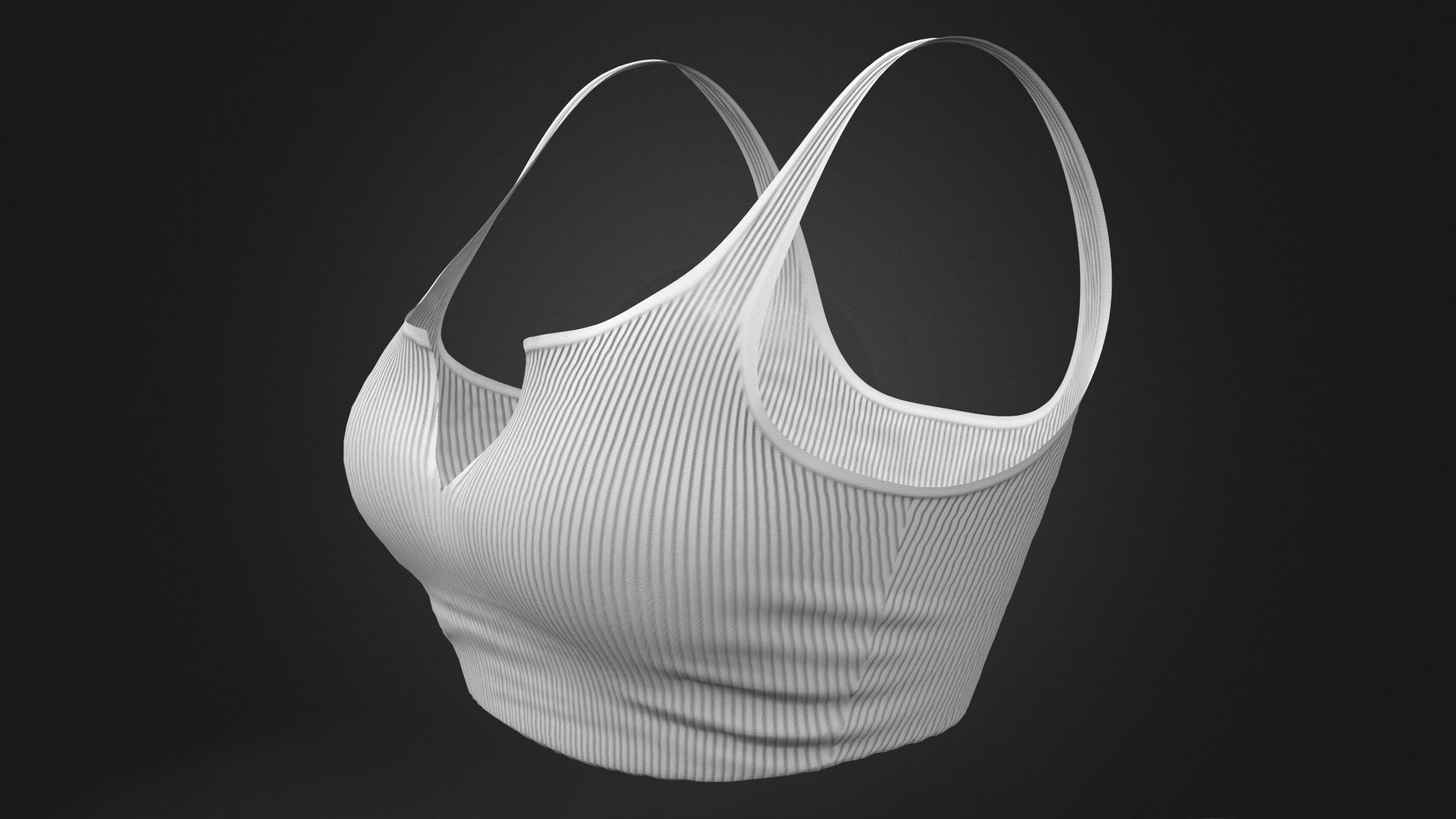 Cropped Tank Top 3D Model - TurboSquid 1962635