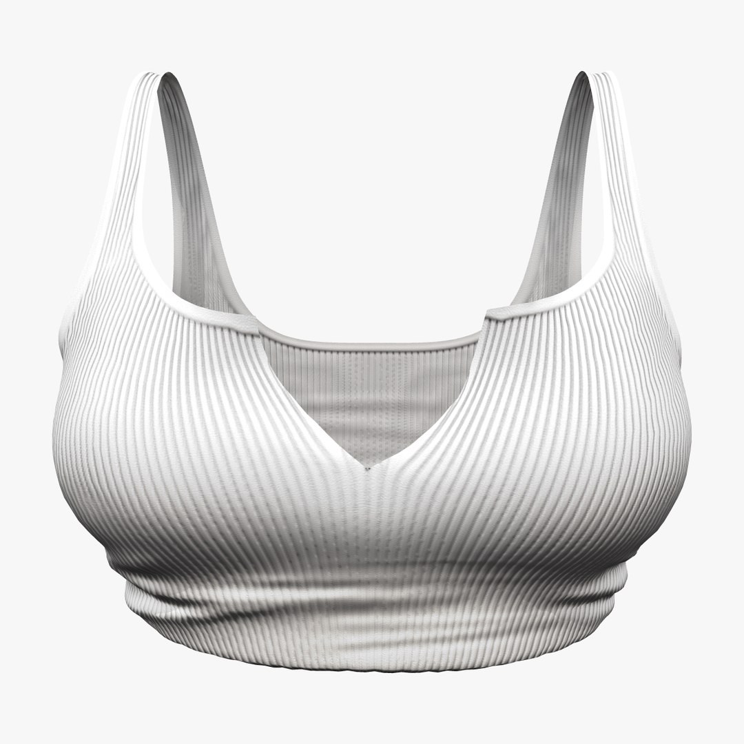 Cropped Tank Top 3D Model - TurboSquid 1962635