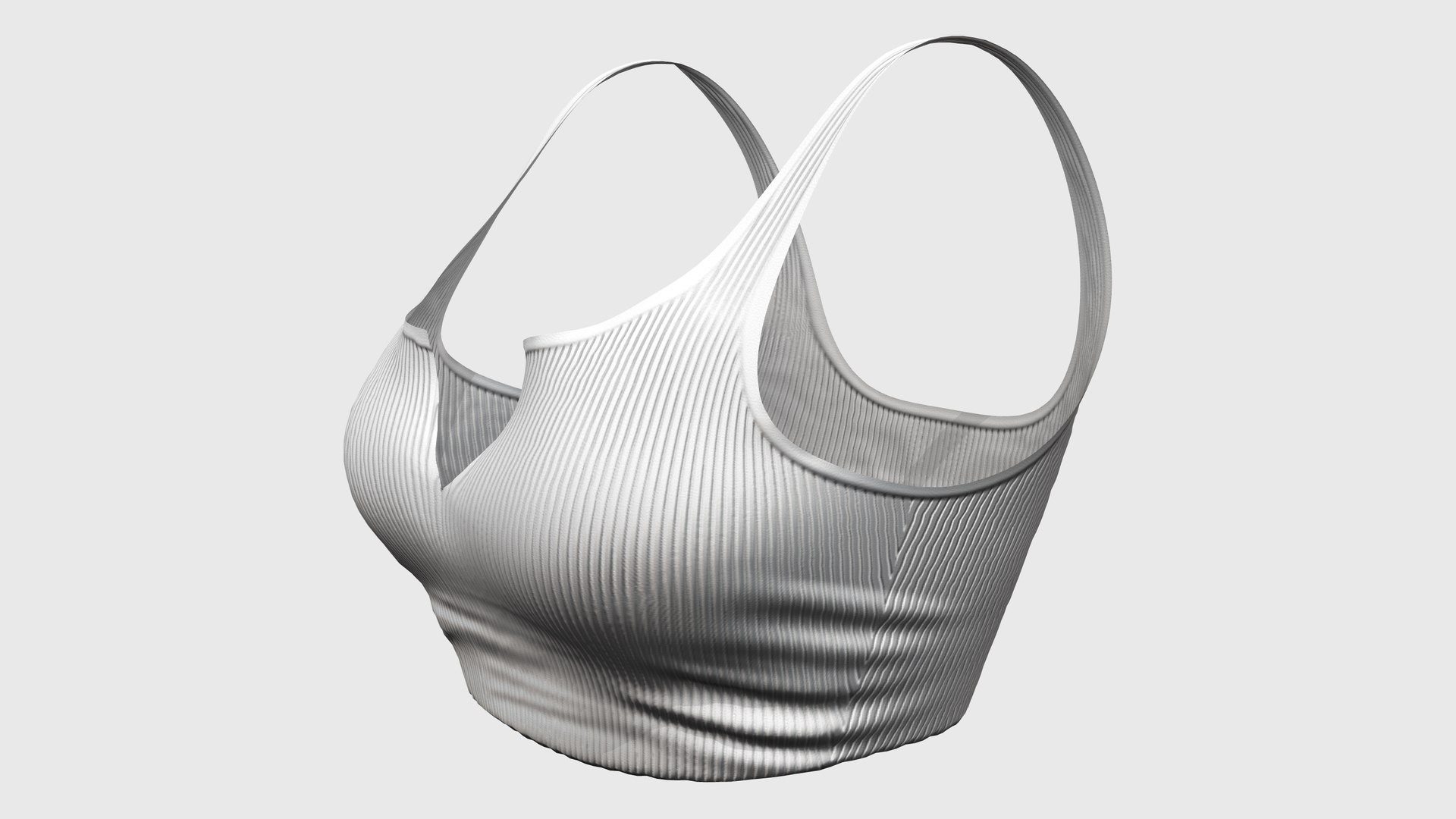 Cropped Tank Top 3D Model - TurboSquid 1962635