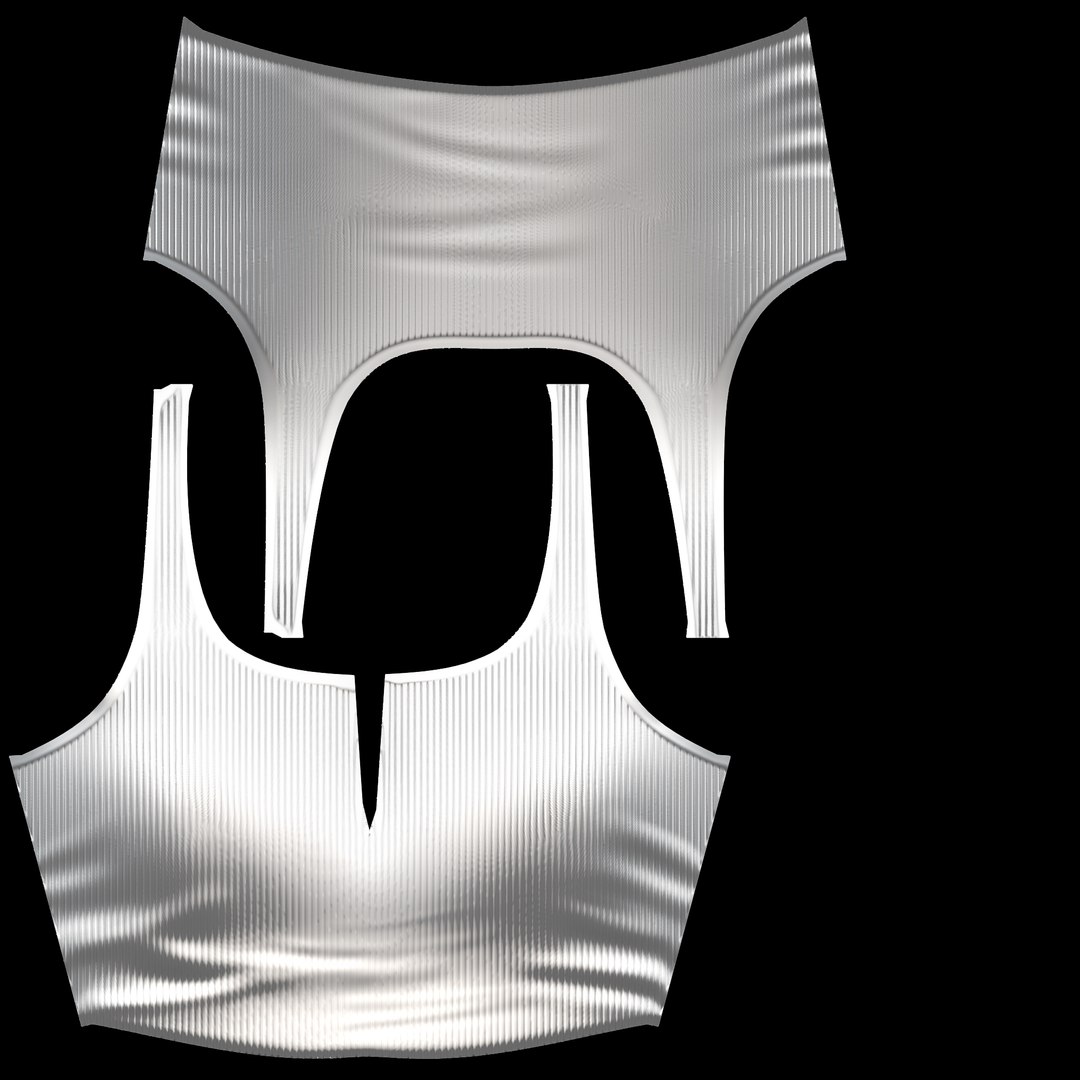 Cropped Tank Top 3D Model - TurboSquid 1962635