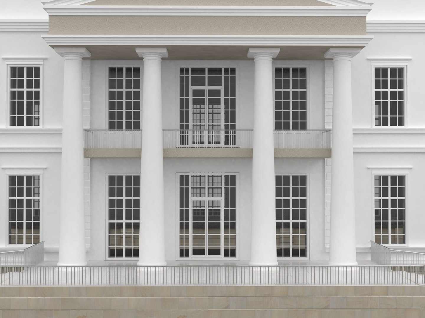 House Columns 3d Model