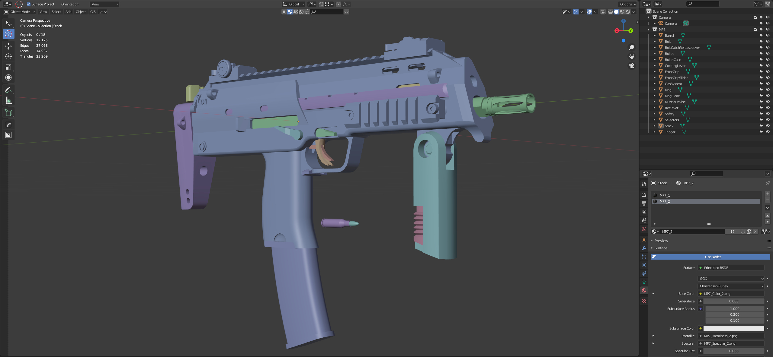 MP7 3D model - TurboSquid 1739504
