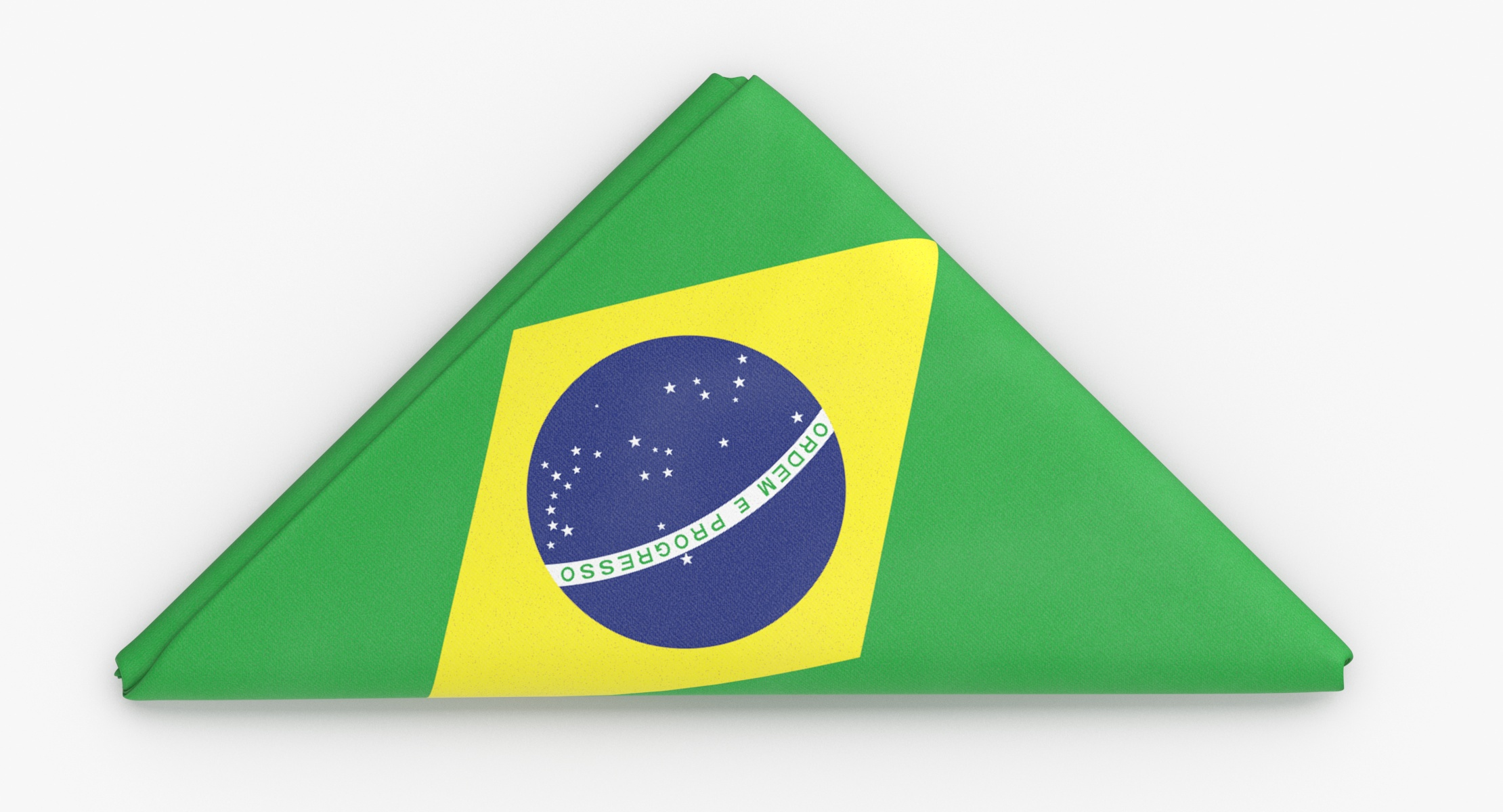 3D flag folded triangle brazil model - TurboSquid 1577401