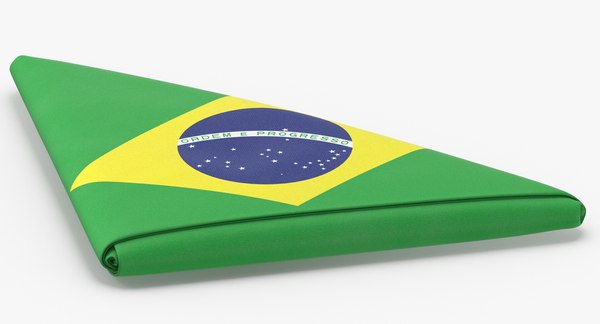3D flag folded triangle brazil model - TurboSquid 1577401