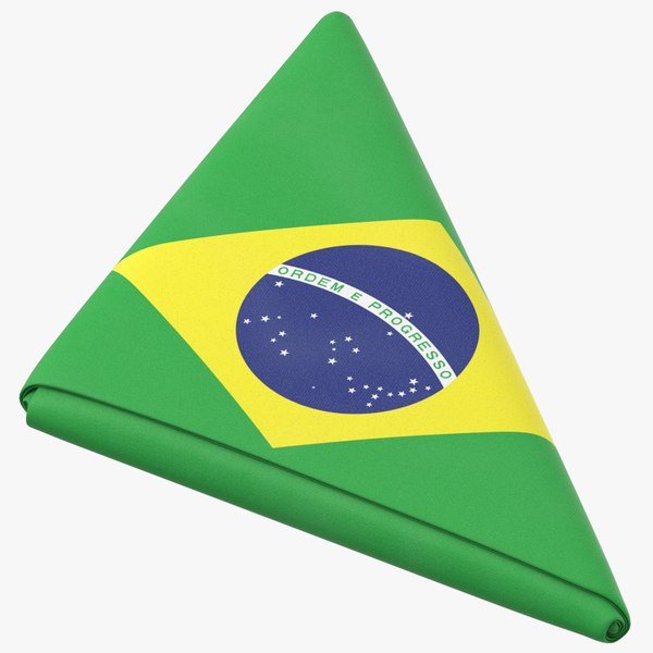 3D flag folded triangle brazil model - TurboSquid 1577401