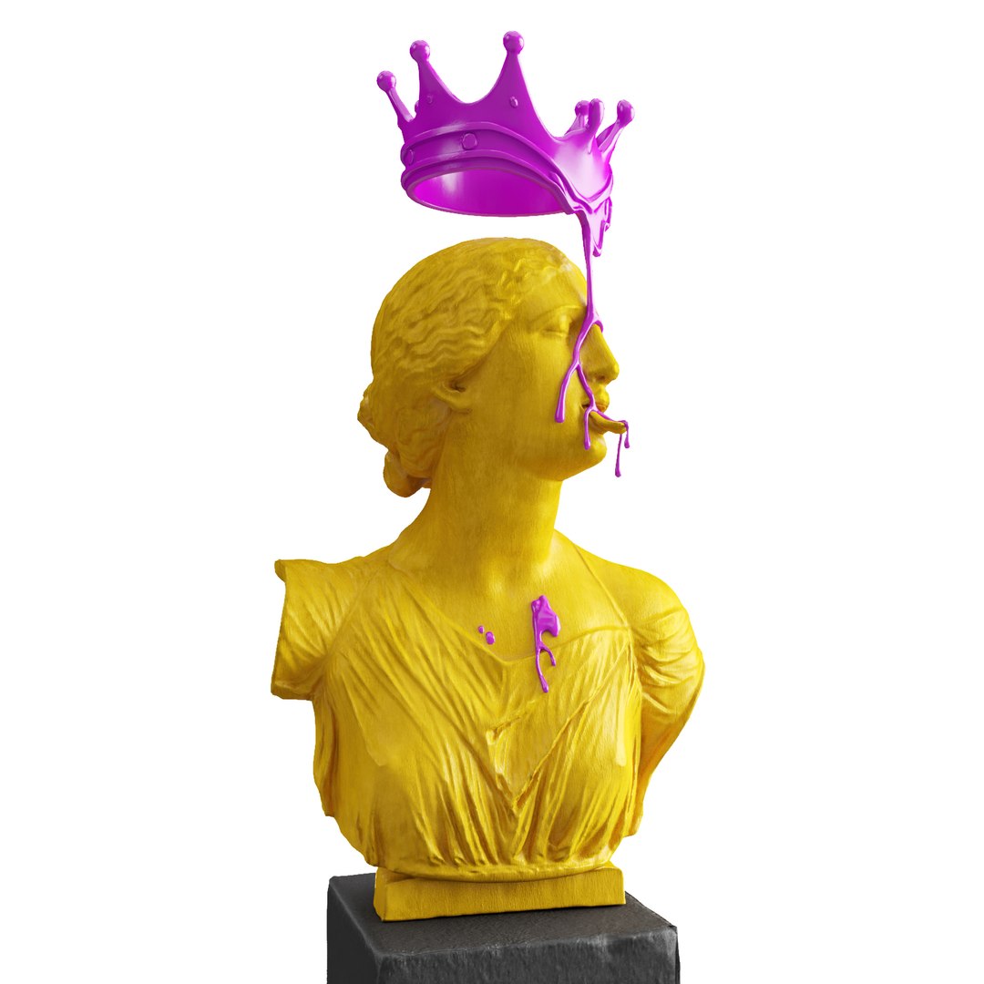 Melting Crown Art Sculpture 3D Model - TurboSquid 2247473