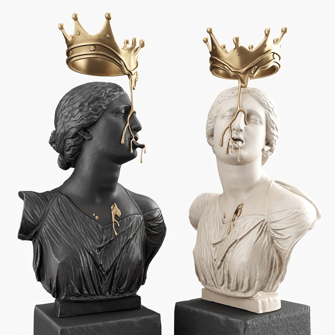 Melting Crown Art Sculpture 3D Model - TurboSquid 2247473