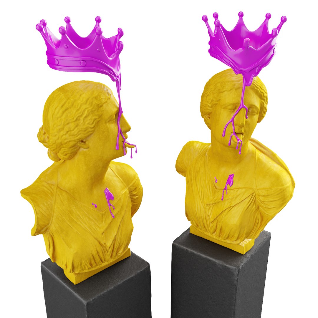 Melting Crown Art Sculpture 3D Model - TurboSquid 2247473
