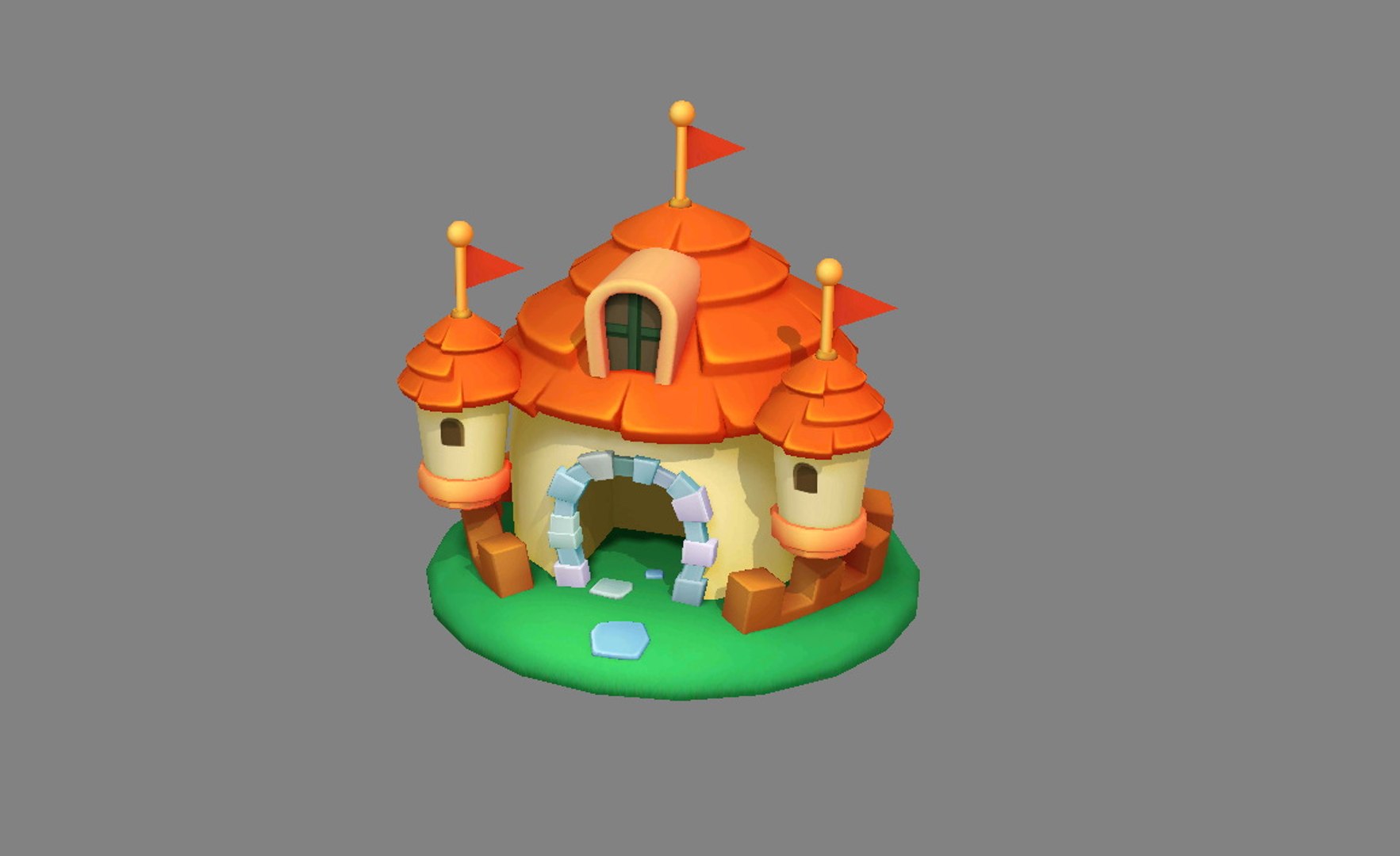 3D ancientcastle toyhouse - TurboSquid 1663717