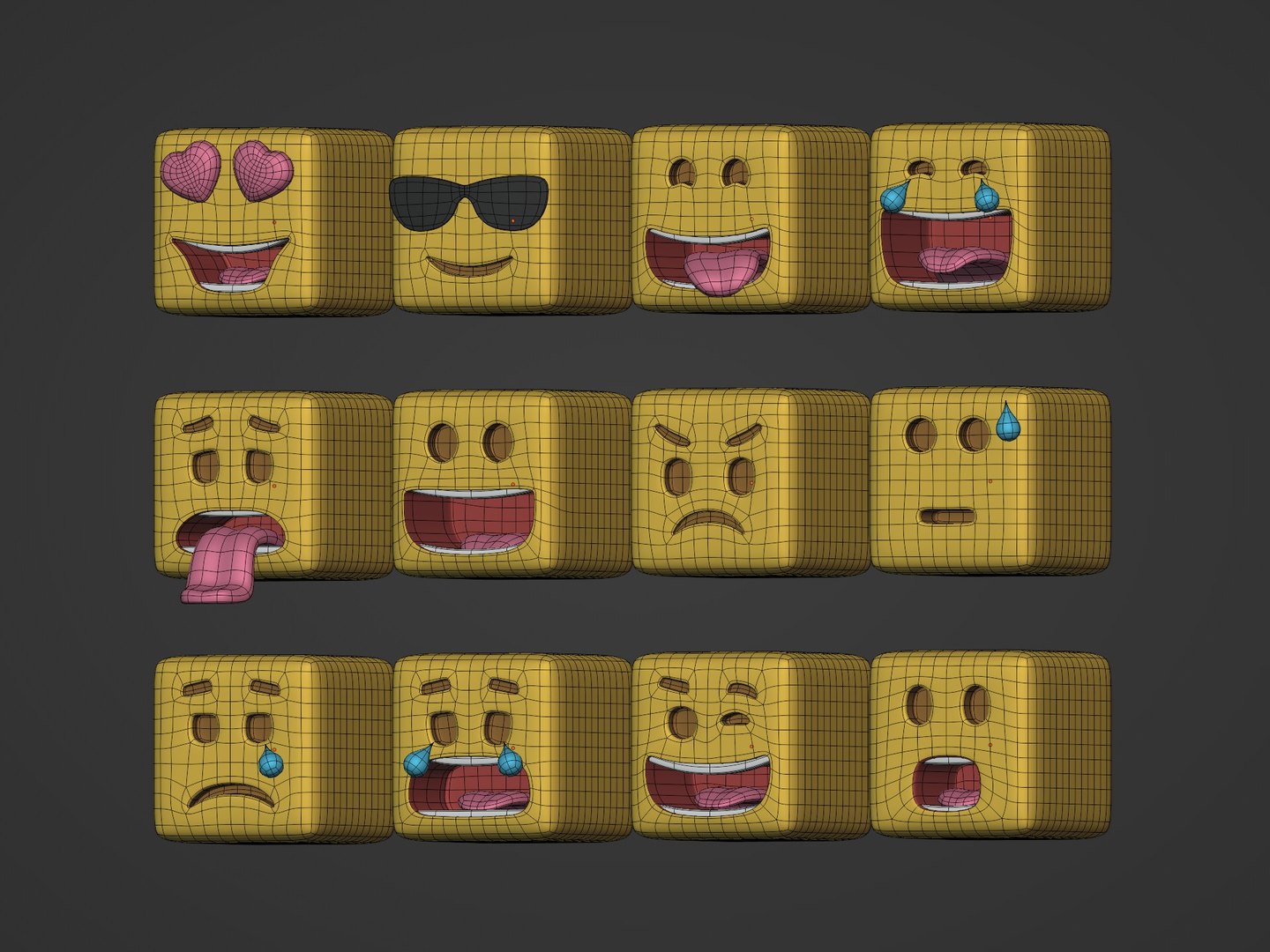 Smileys Pack 3D Model - TurboSquid 1849470