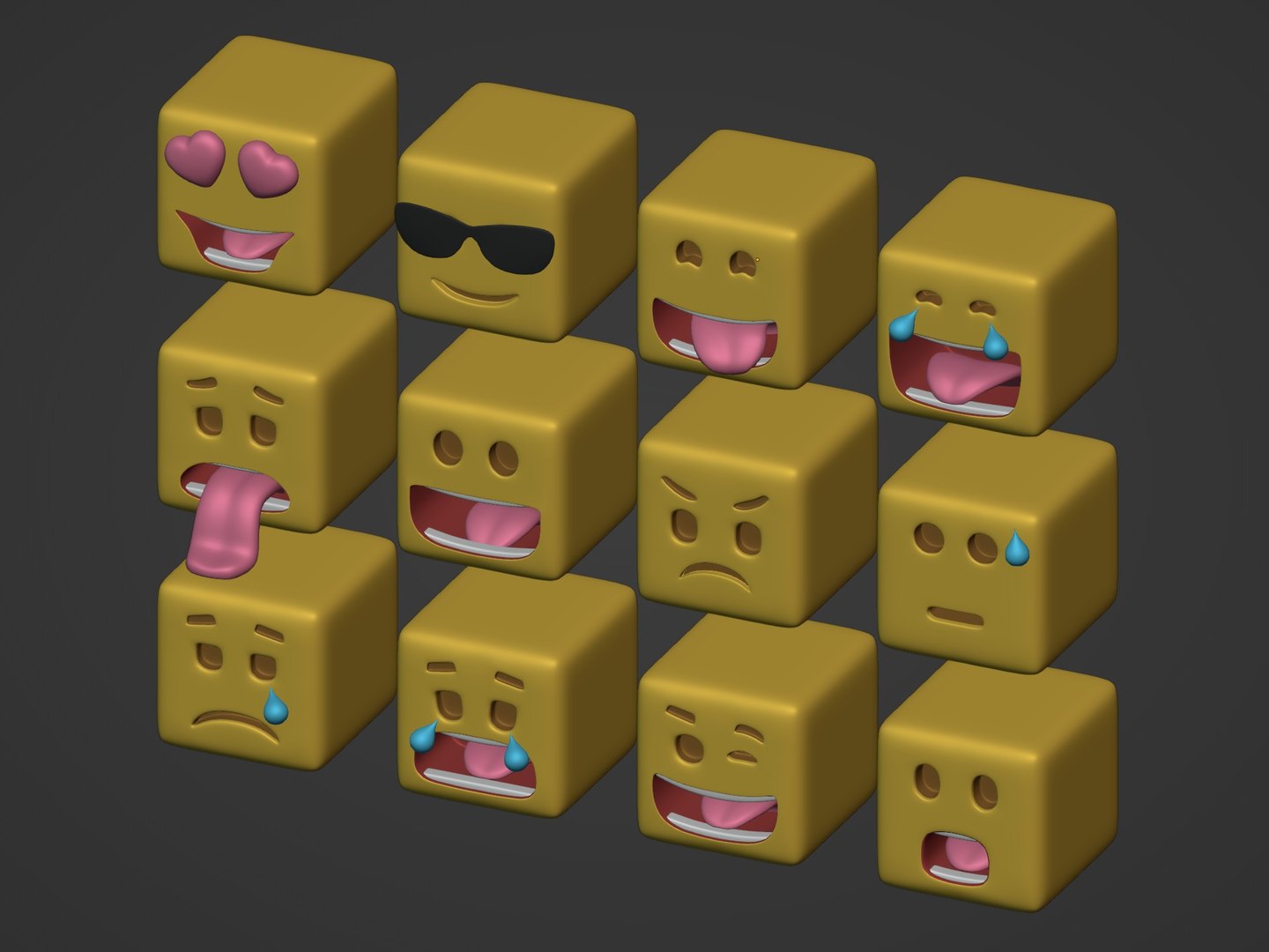 Smileys Pack 3D Model - TurboSquid 1849470
