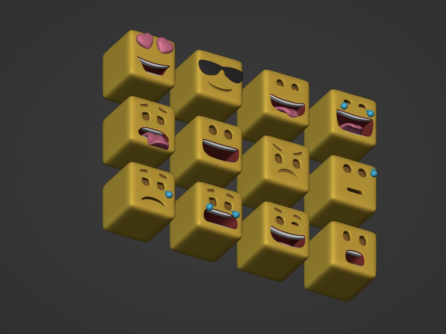 Smileys Pack 3D Model - TurboSquid 1849470