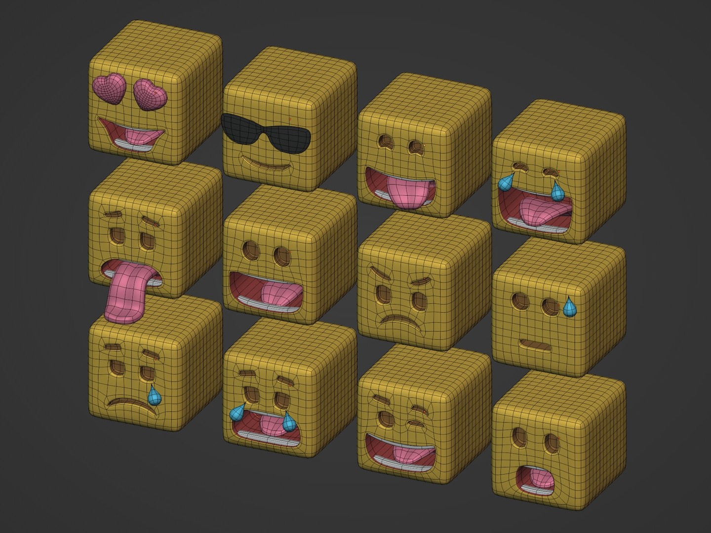 Smileys Pack 3D Model - TurboSquid 1849470