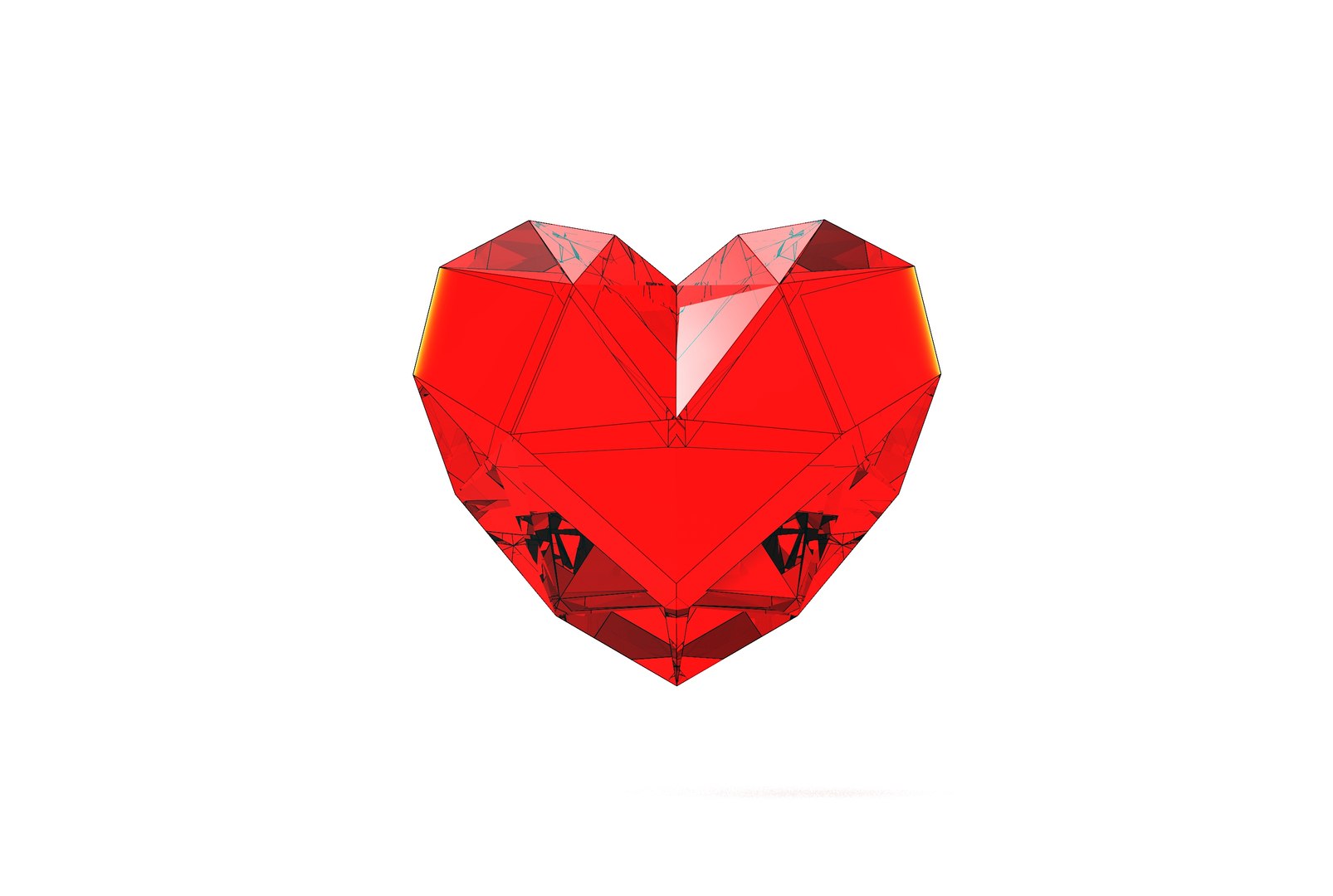 3D Model Poly Heart - TurboSquid 1937189