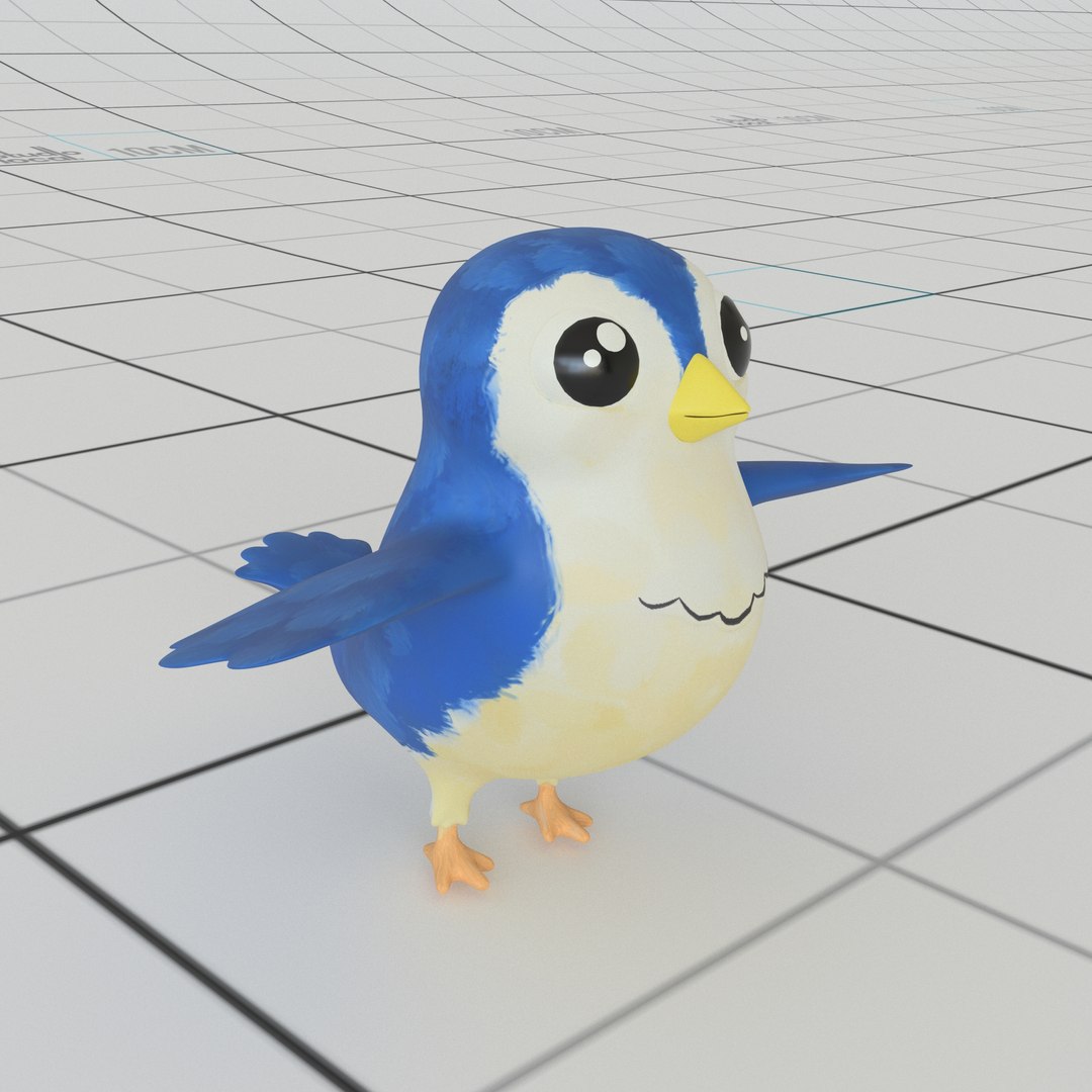 3D Cartoon Bird Rig Model - TurboSquid 1211627