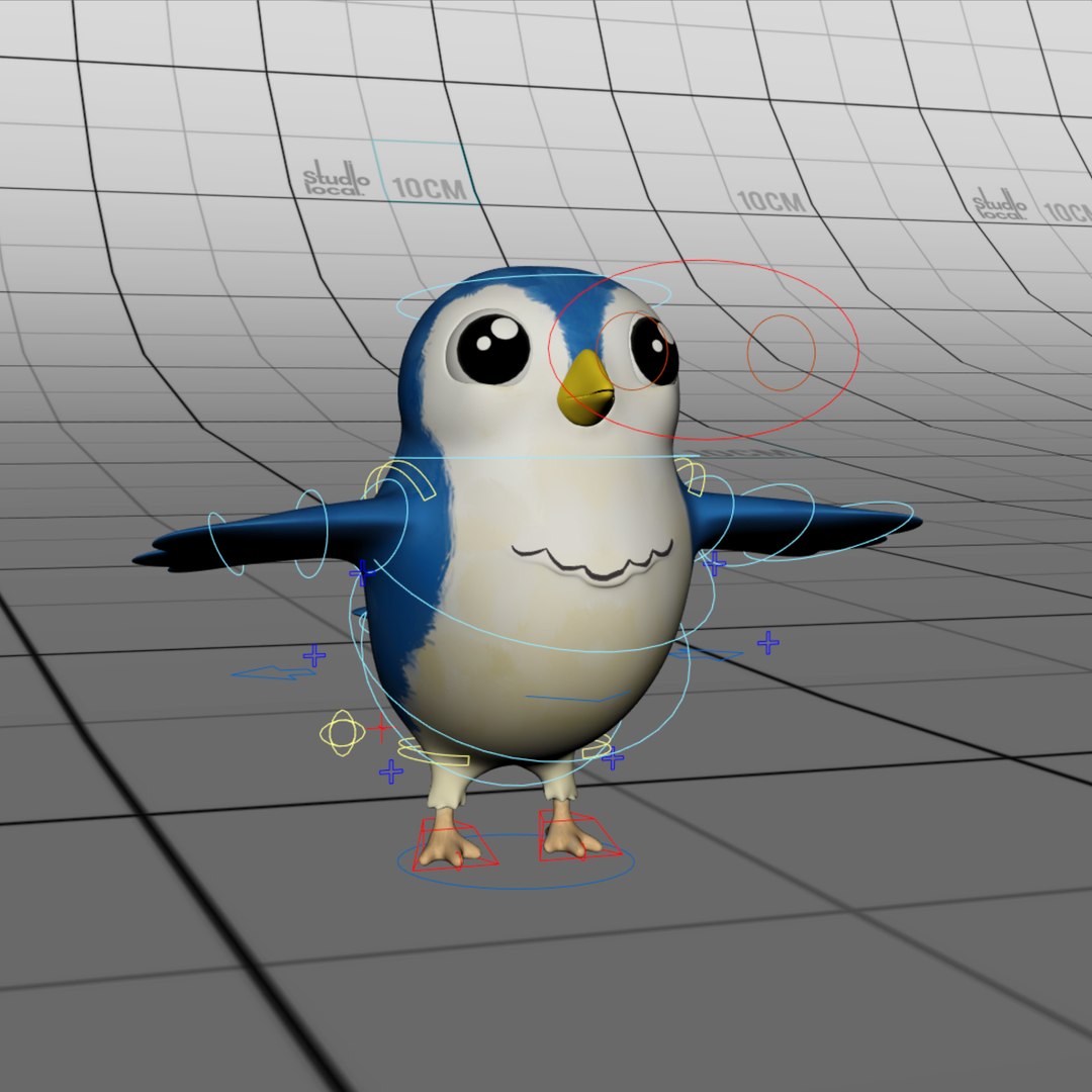 3D Cartoon Bird Rig Model - TurboSquid 1211627