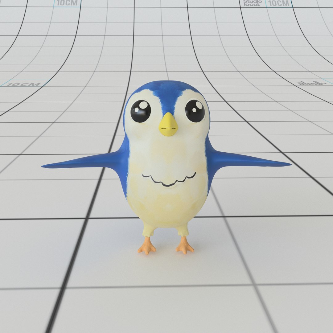 3D Cartoon Bird Rig Model - TurboSquid 1211627