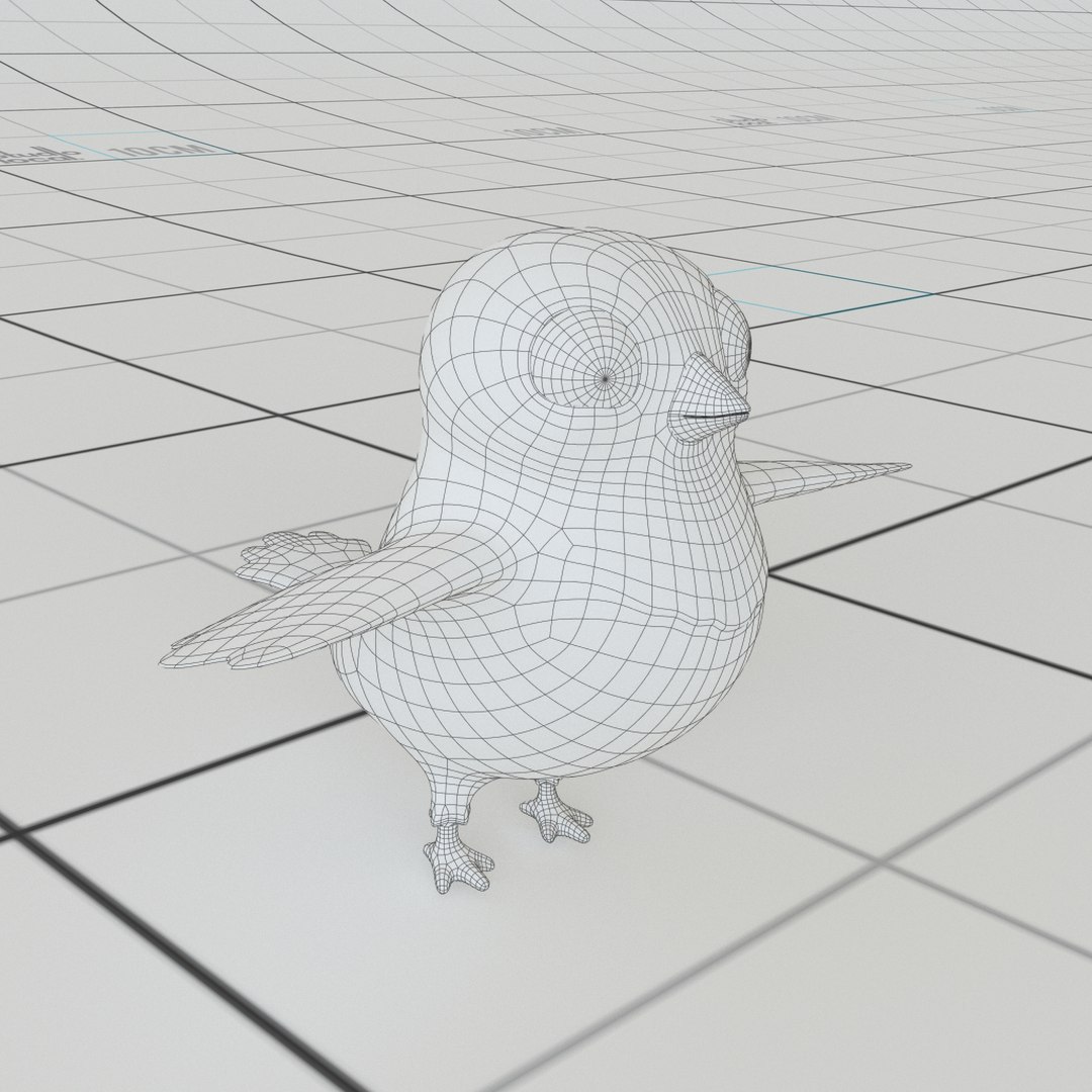 3D Cartoon Bird Rig Model - TurboSquid 1211627