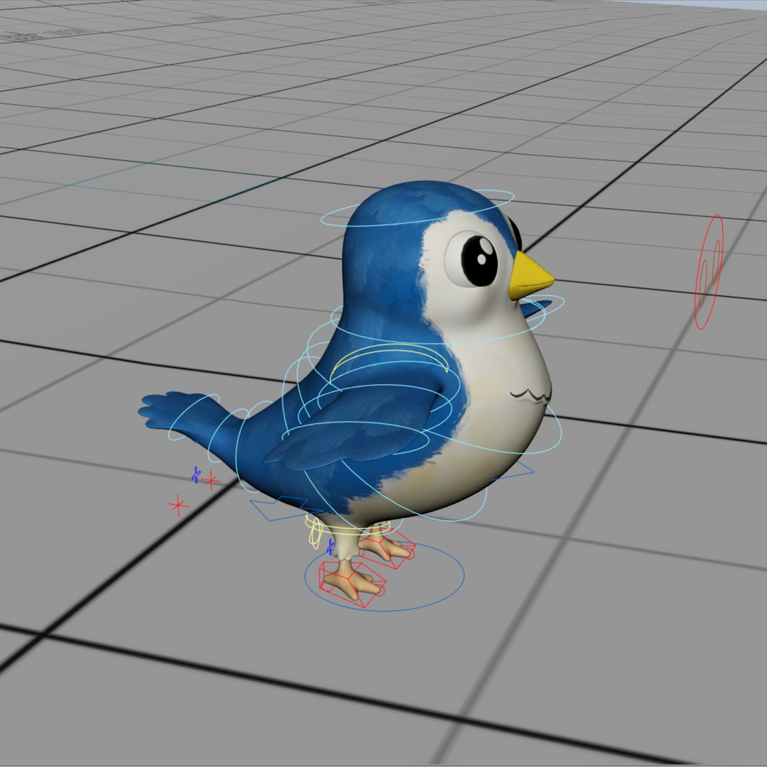 3D Cartoon Bird Rig Model - TurboSquid 1211627