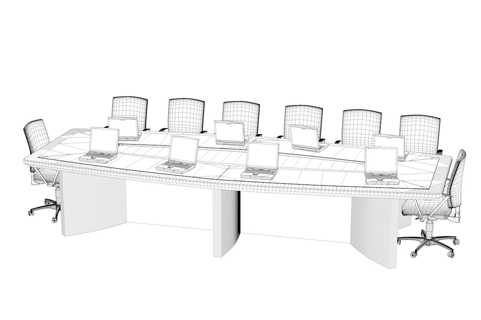 Meeting Table 3d Model