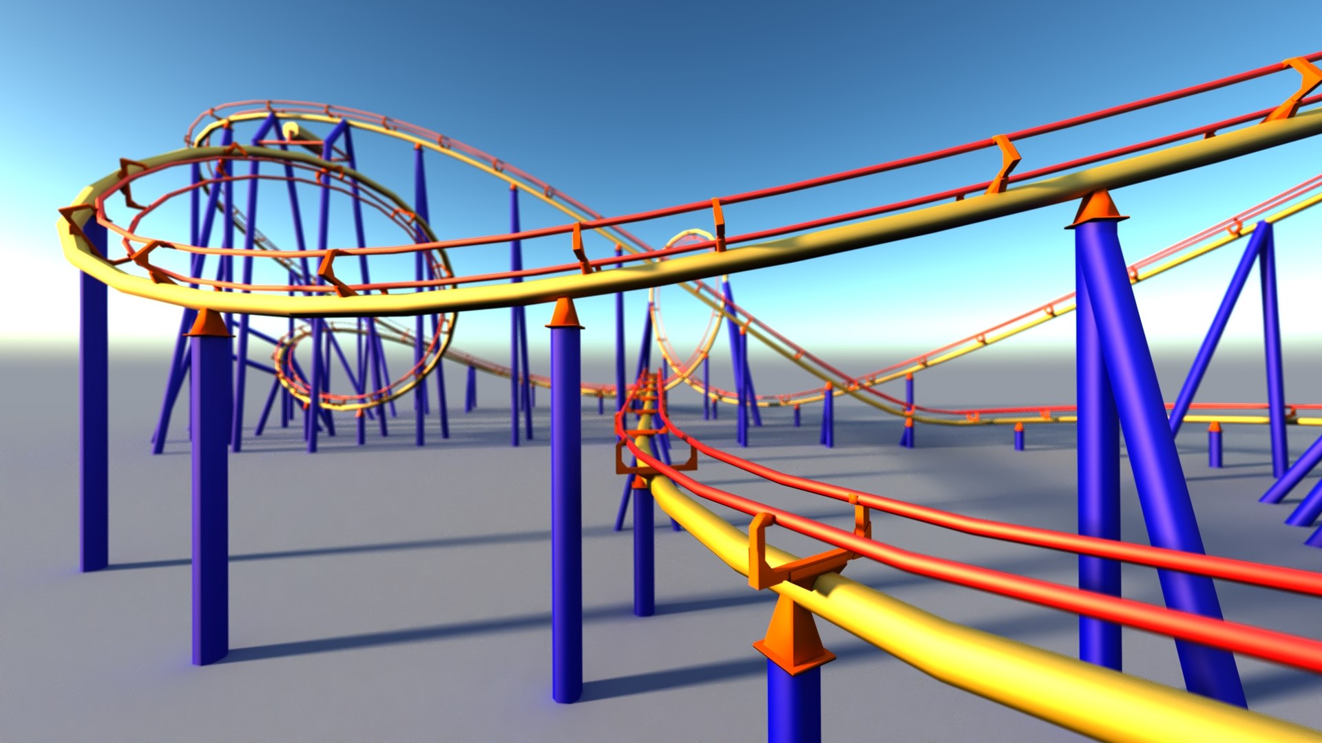 Roller Coaster Vr Unity Model - TurboSquid 1330907
