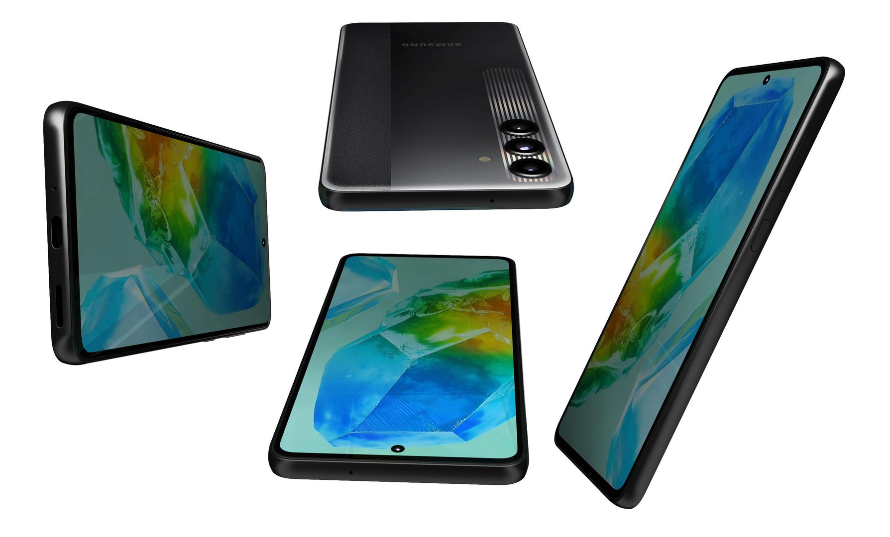3D Samsung Galaxy M55s Thunder Black Model - TurboSquid 2286783