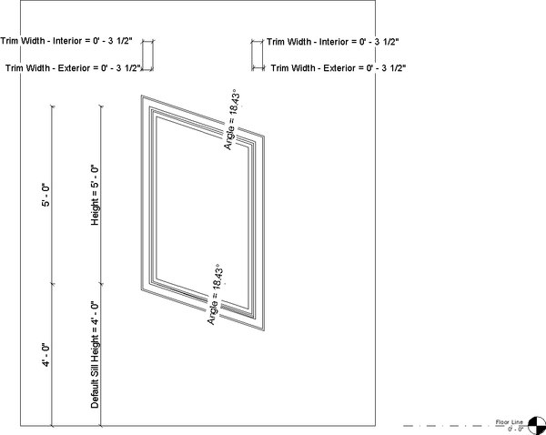 Parametric Fixed Window - Parallelogram 3D model - TurboSquid 1834739