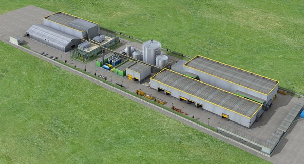 3D industry factory building model - TurboSquid 1361426