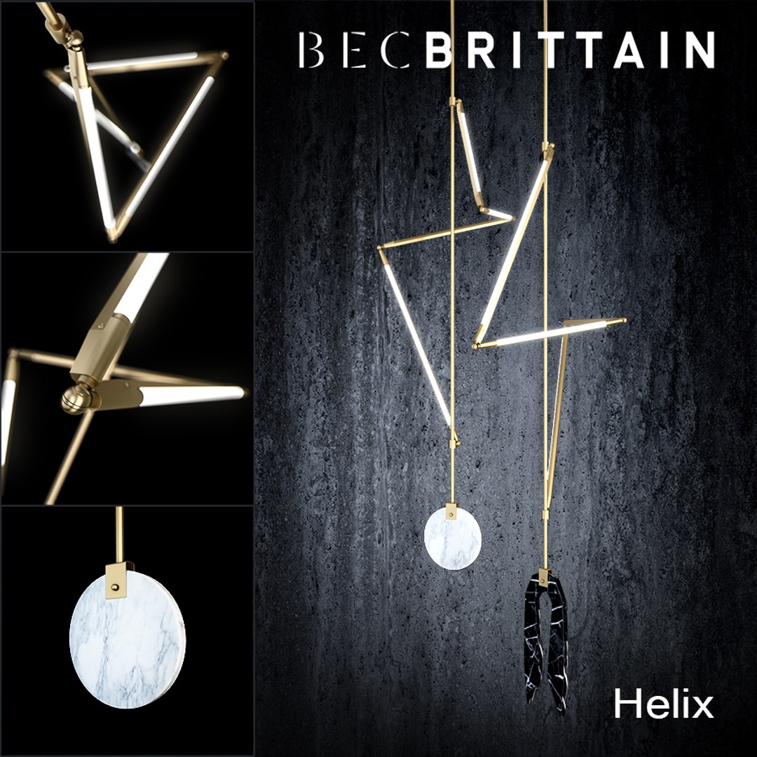 Bec Brittain Helix Hanging Lamp 3d Model