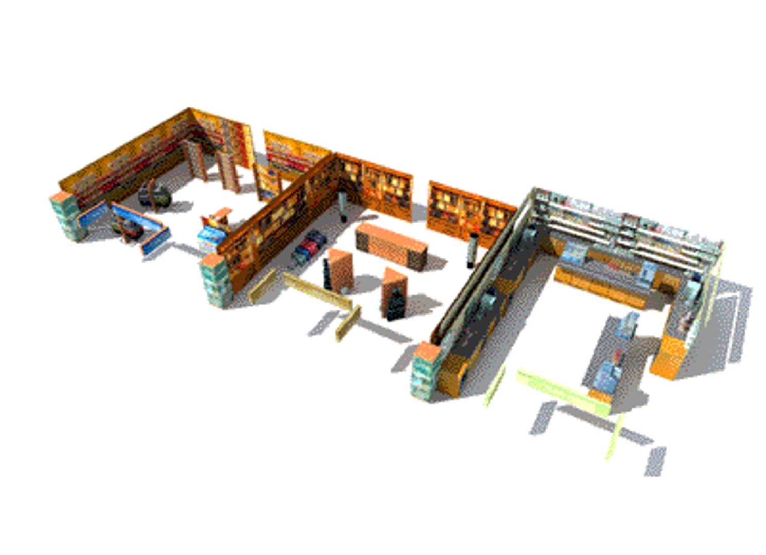 Lowpolygon Store Interiors 3d Model