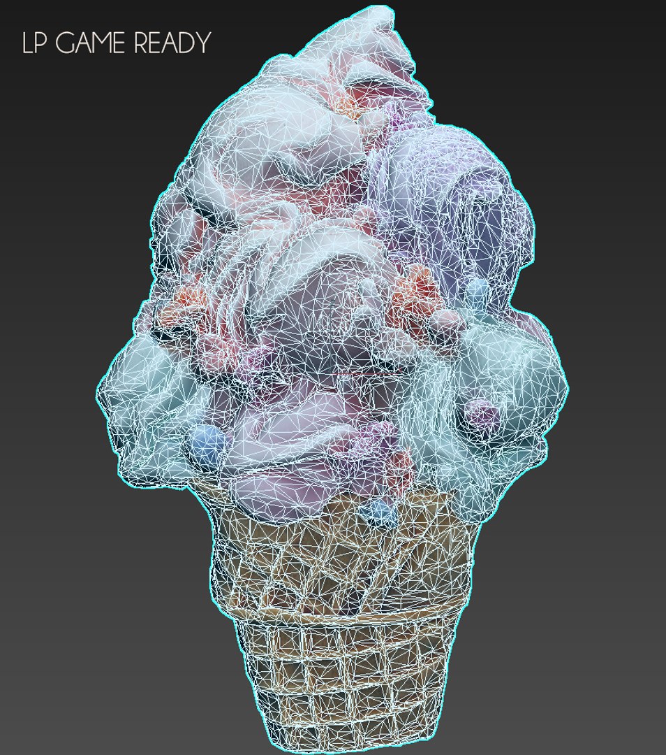 3D Model Chocolate Ice Cream PACK 4 - TurboSquid 2093890
