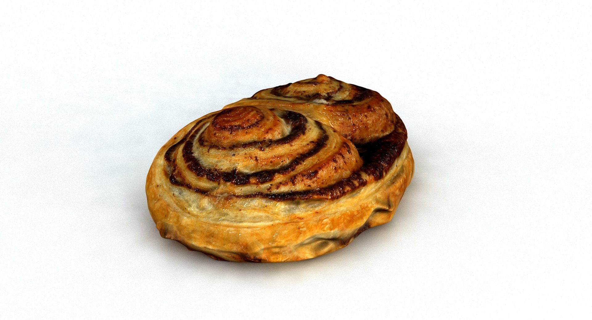 Double Cinnamon Roll 3d Model