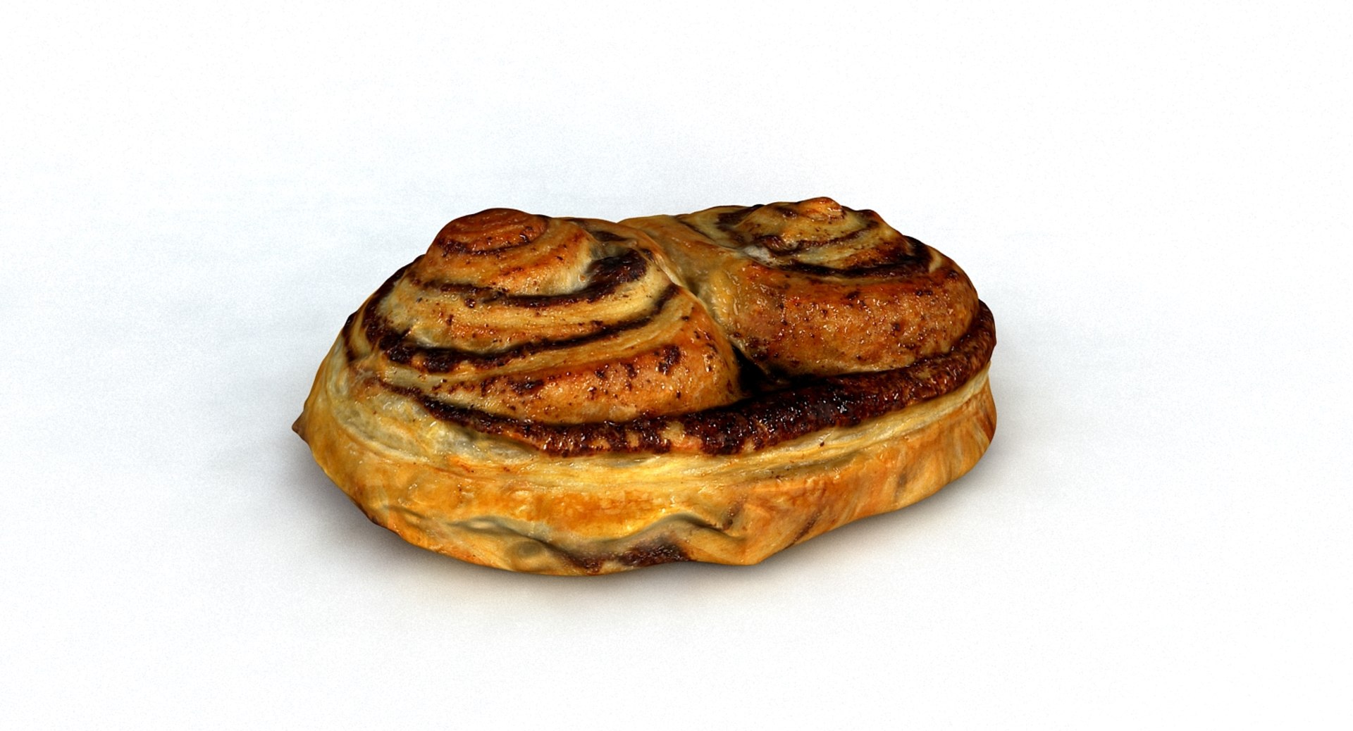 Double Cinnamon Roll 3d Model