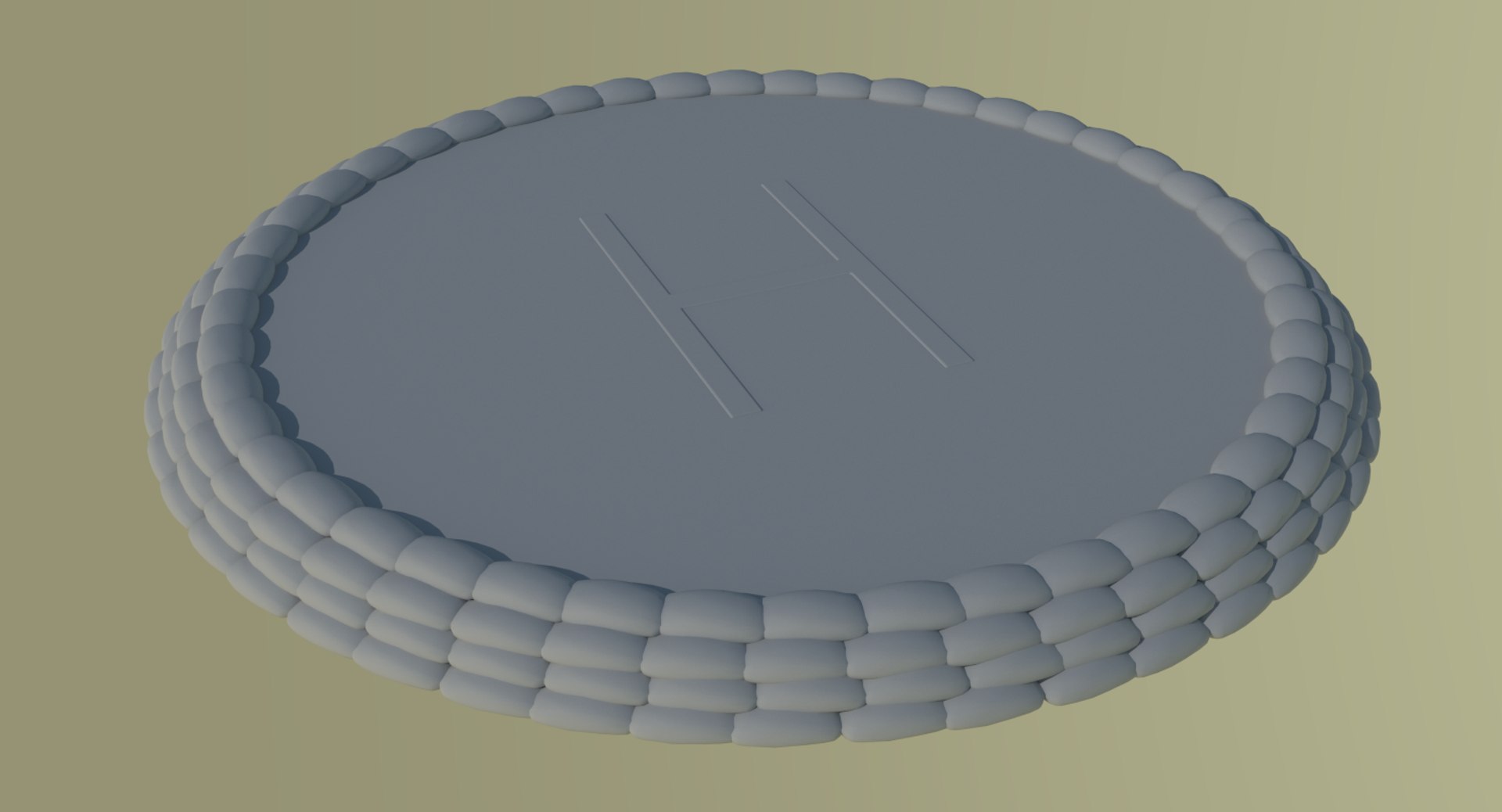 3d Model Military Helipad