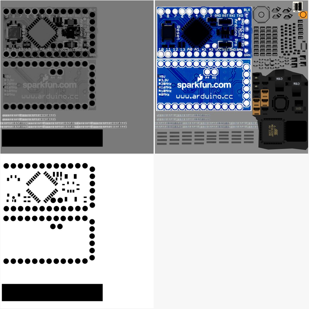 3d Model Arduino Mini Pro