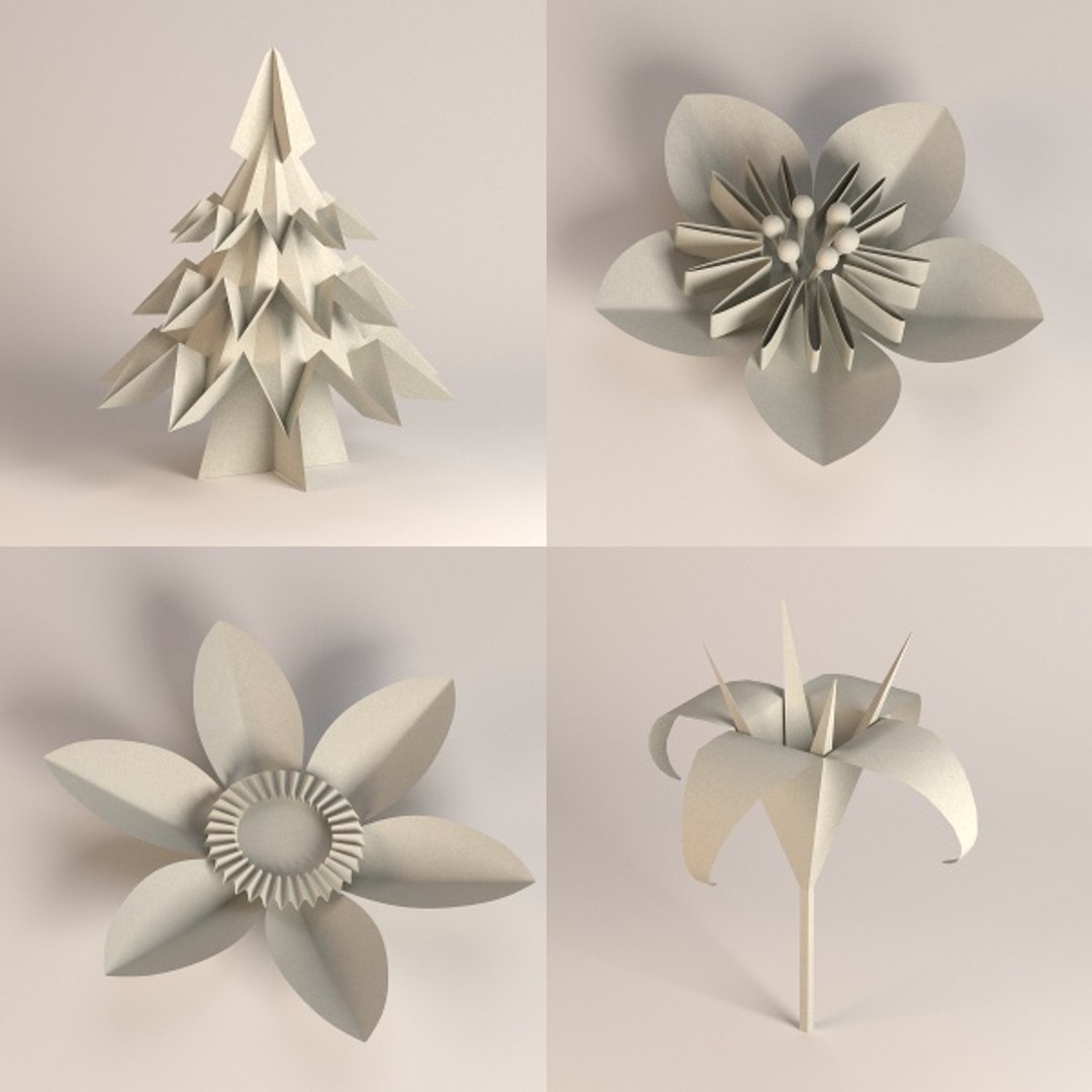 3d Model Paper Plants