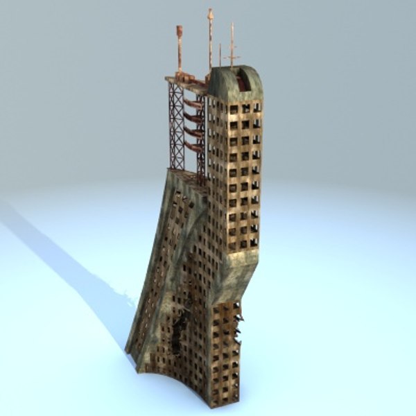 ruined sci fi building