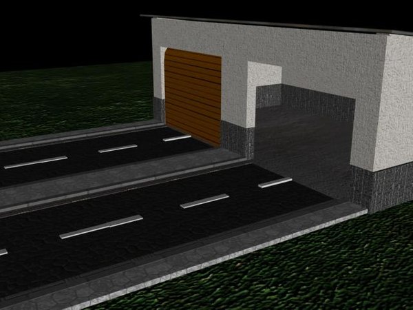 3d garage building model