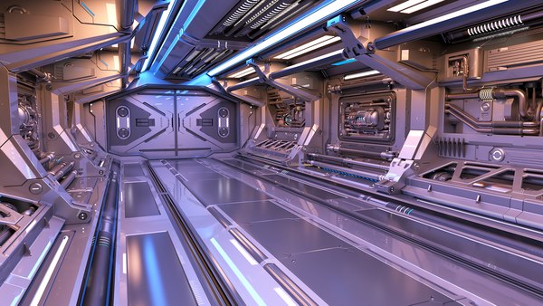 공상 과학 모듈 형 복도 2 엔진 섹션 3D 모델 - TurboSquid 1503320