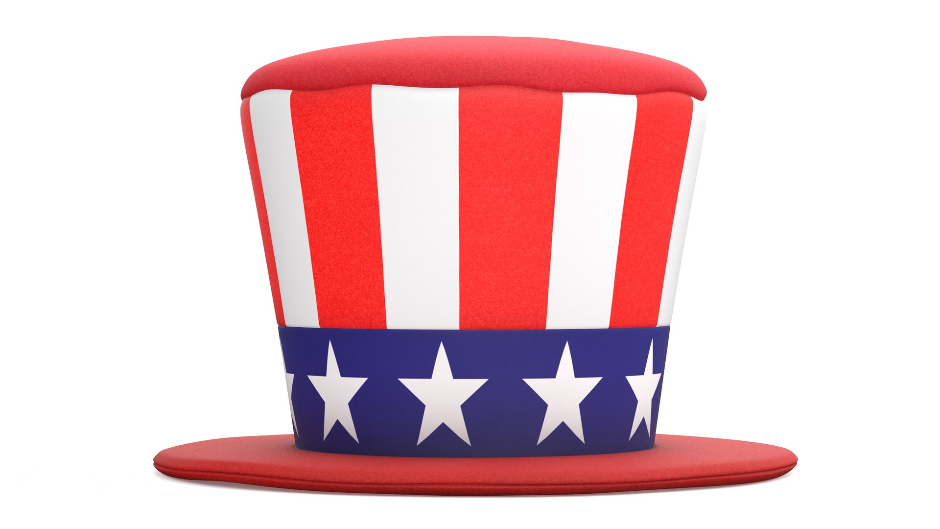 Patriotic American Top Hat 3D Model - TurboSquid 1995756