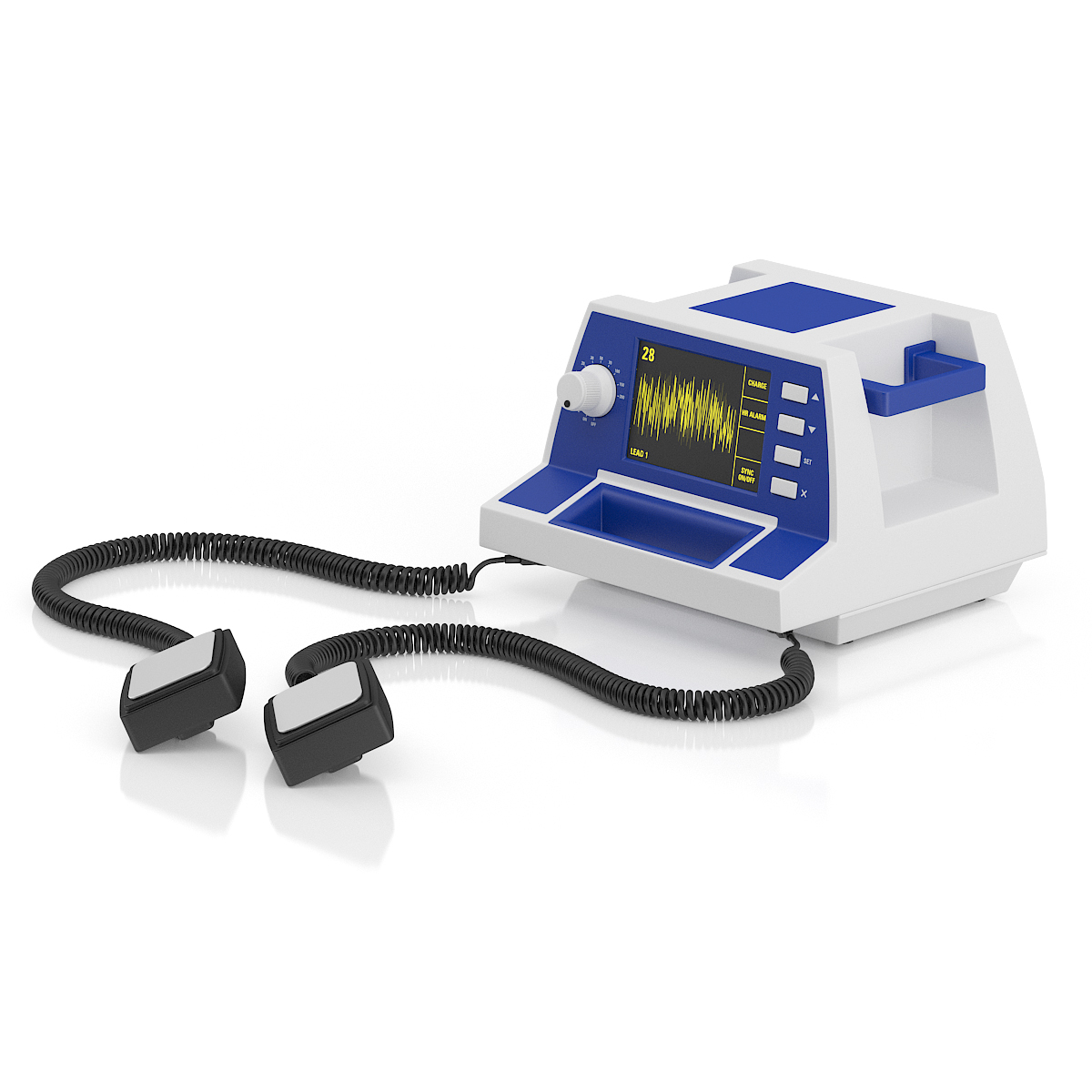 medical defibrillator 3d max