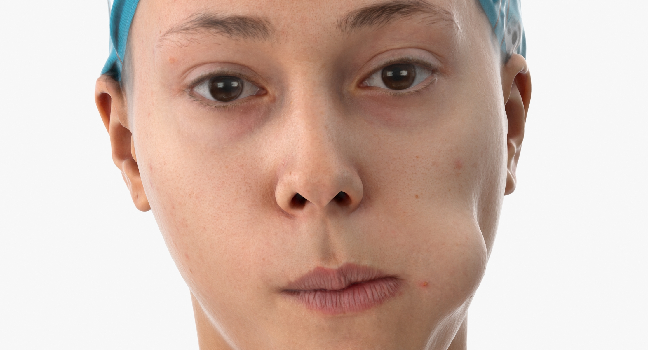 Freya Human Head Tongue Bulge Links AU36 Clean Scan 3D-Modell ...