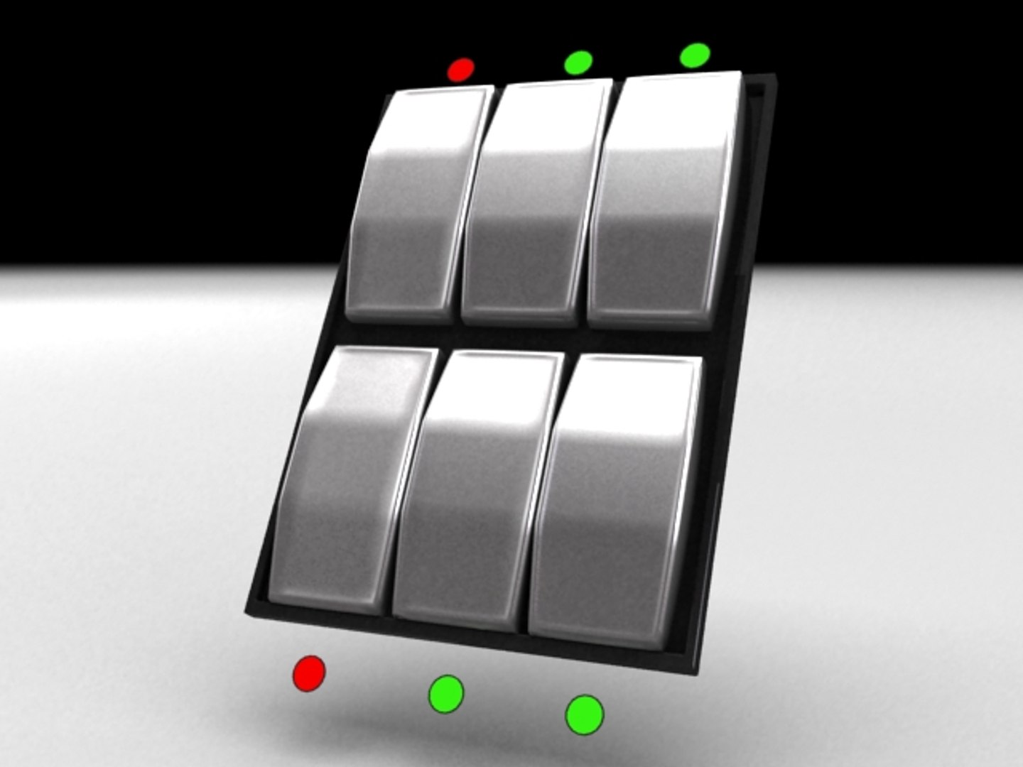 electronic buttons 3d model