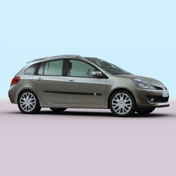 3d 2008 renault clio model