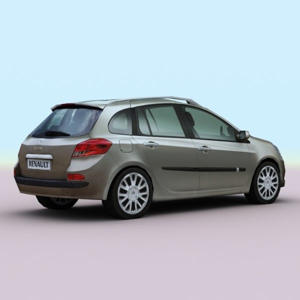3d 2008 renault clio model